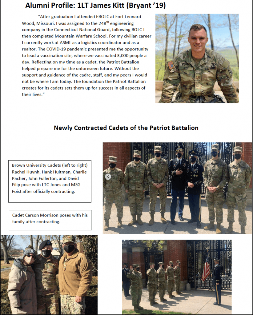 Patriot Battalion Newsletter Spring 2021 – Patriot Battalion ROTC at ...